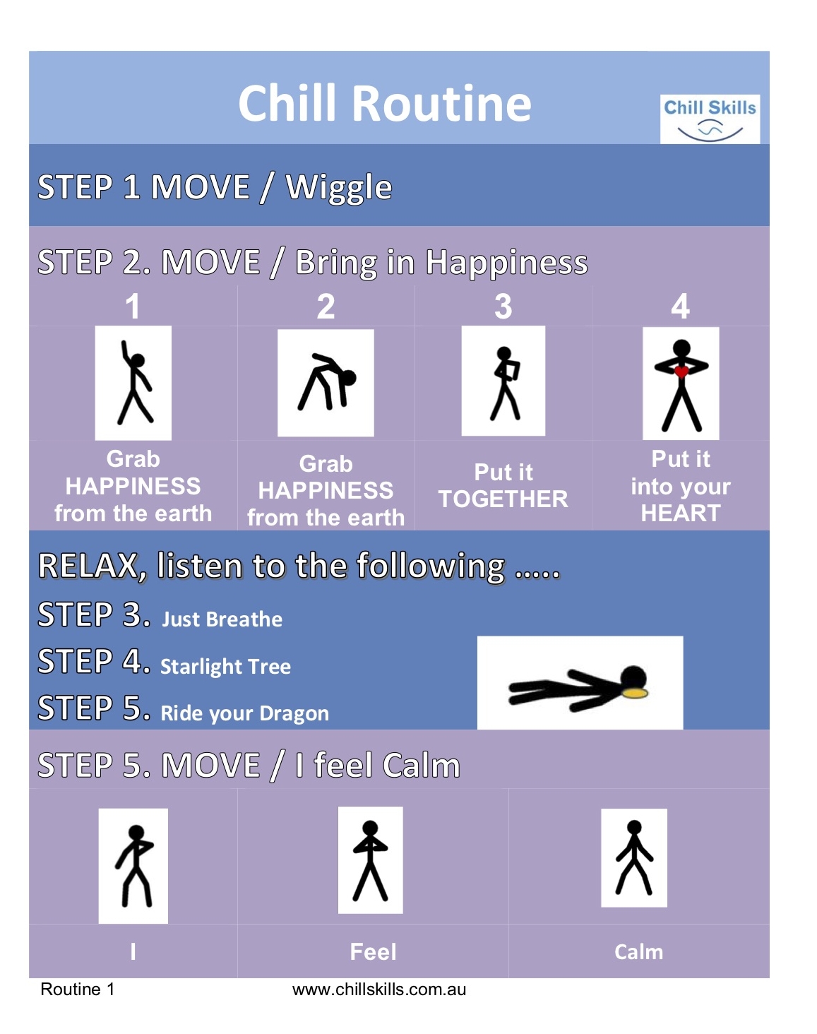 A little Chill Routine for Kids – Routine 1 – Chill Skills